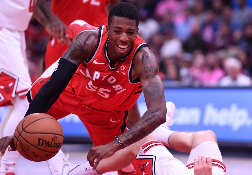 Delon Wright leaves game with right shoulder injury, to be evaluated in ...